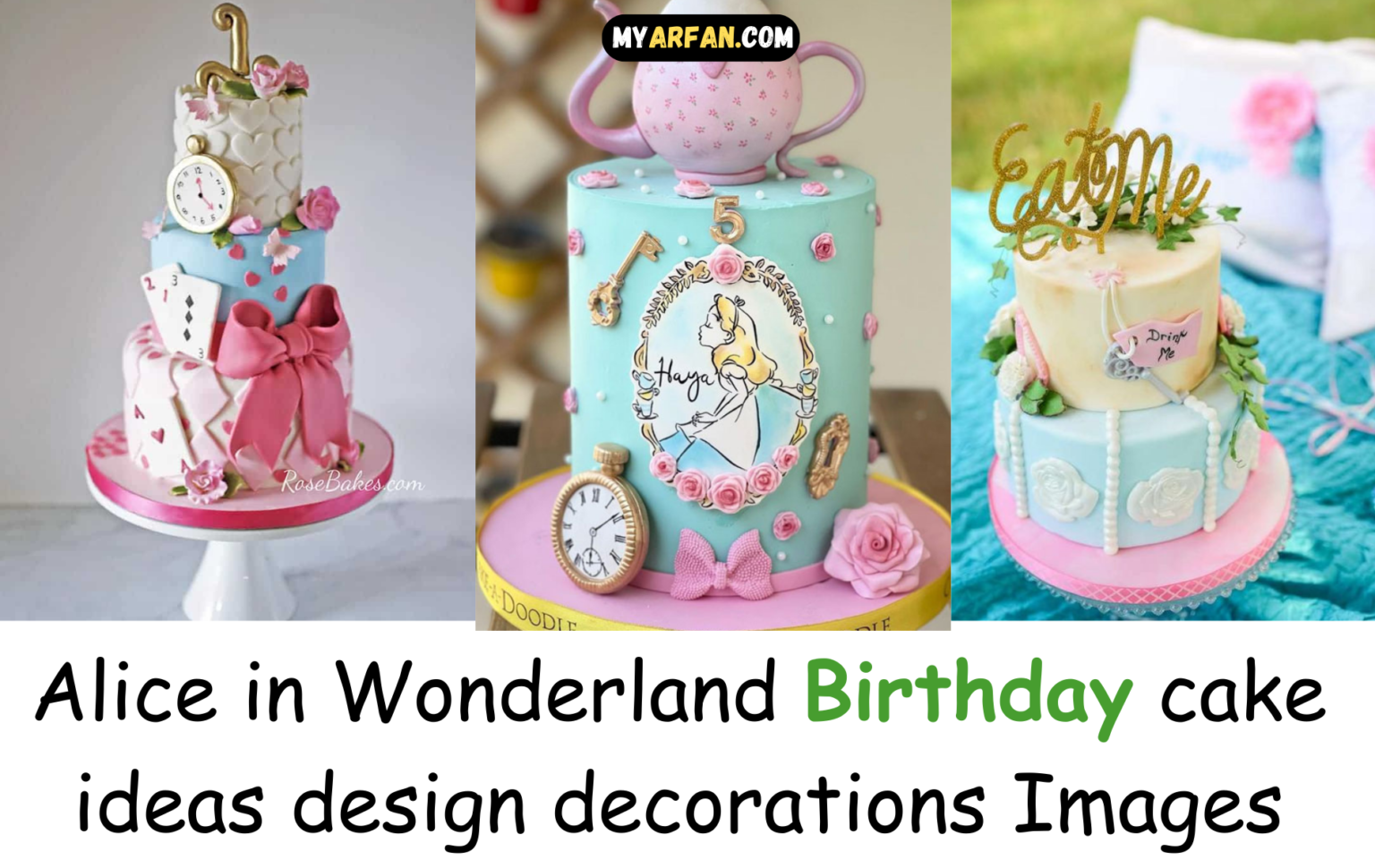 101+ Alice in Wonderland Birthday cake ideas design decorations Images ...